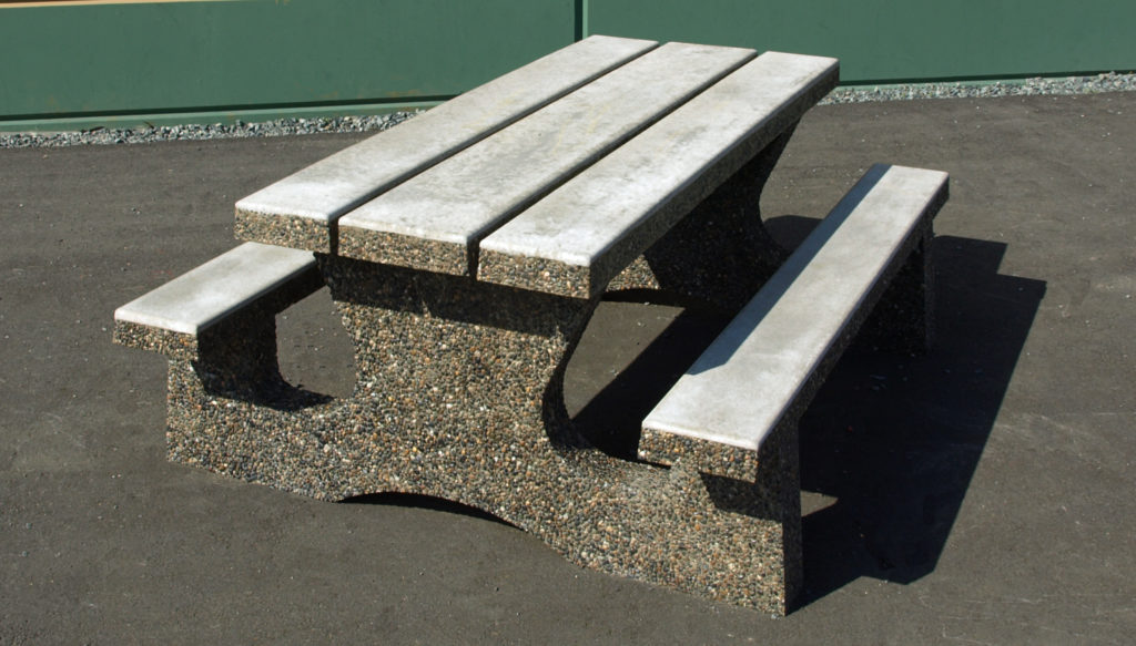 Columbia plain precast concrete table - Sanderson Concrete