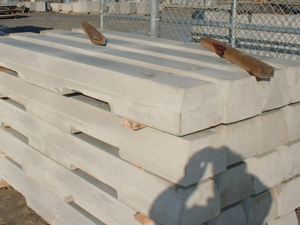 high profile precast concrete parking curbs with fork pockets Surrey BC ...