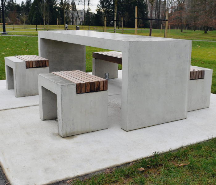 precast concrete picnic tables - Langley -BC - Sanderson Concrete