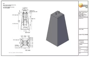1220 precast concrete pole base Surrey - Sanderson Concrete